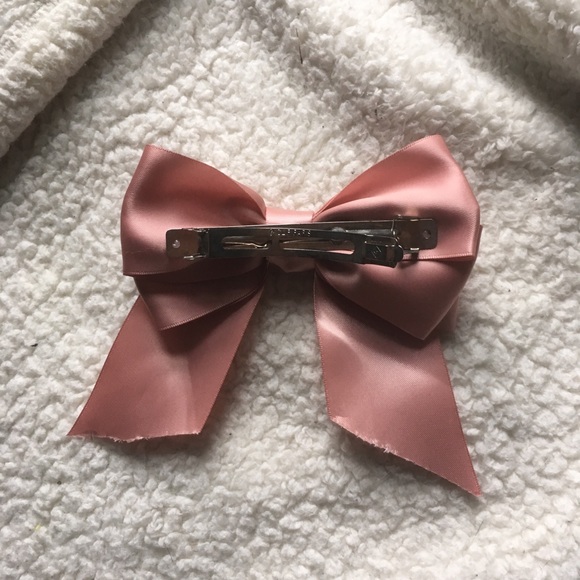 Accessories | Satin Pink Ribbon Hair Bow | Poshmark
